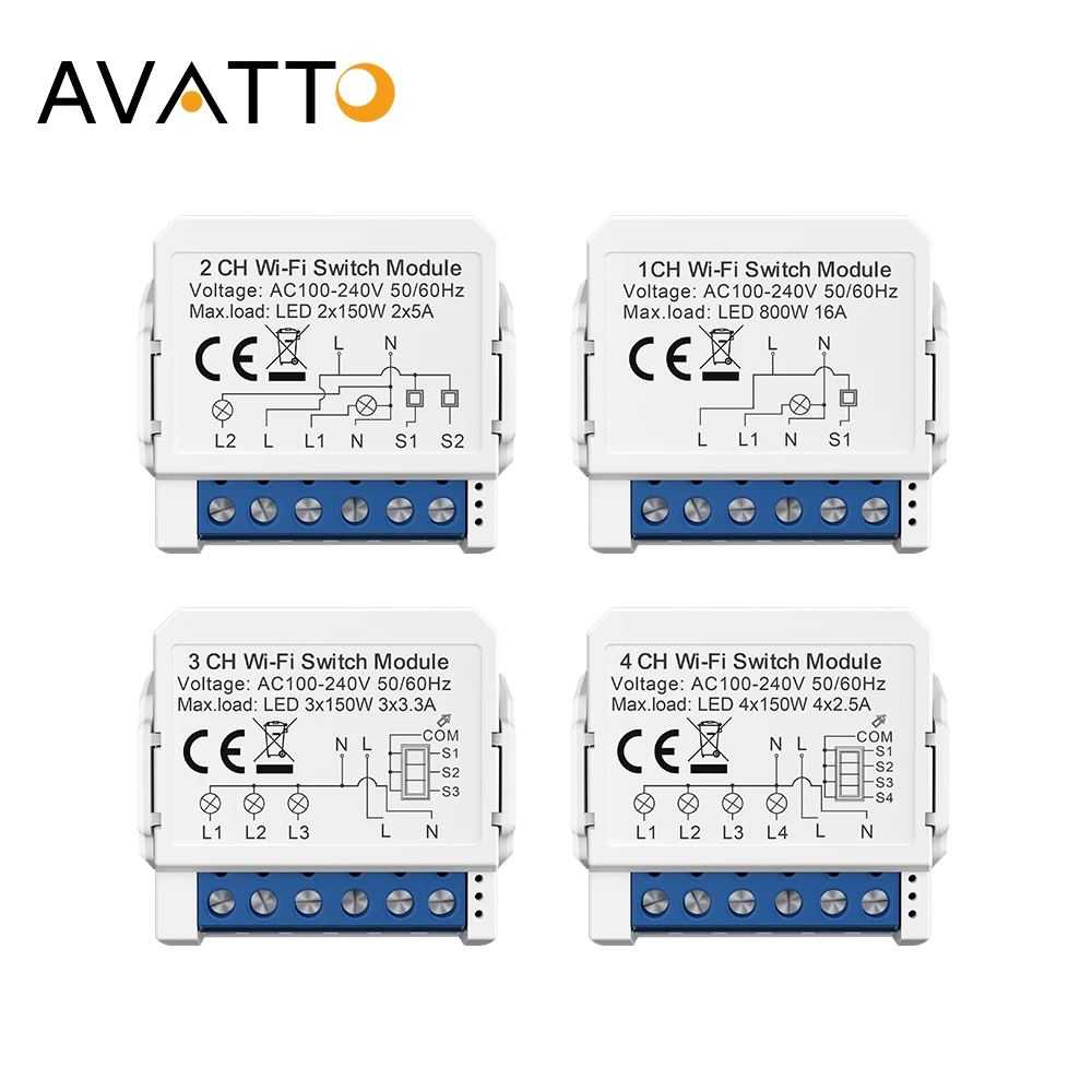 AVATTO-Tuya-WiFi-Smart-Light-Switch-Module-1-2-3-4-Gang-DIY-Breaker ...