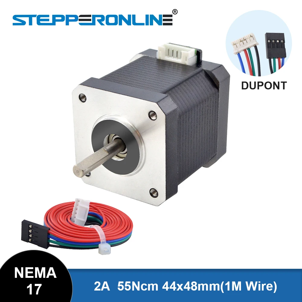 Free Shipping Nema17 Stepper Motor 42BYGH Motor 48mm 2A 17HE19-2004S ...