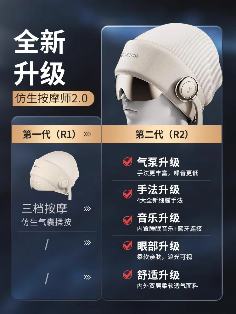 Ryosuke-R2-Sleeper-Head-Massager-Massage-Cap-Scalp-Cervical-Spine-Eye ...