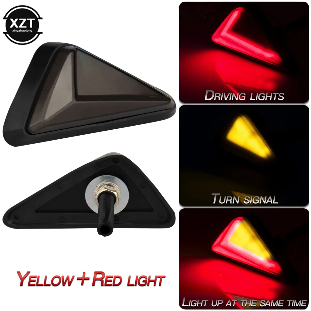 2PCS-Universal-Motorcycle-LED-Turn-Signals-Light-Triangle-Flush-Mount ...
