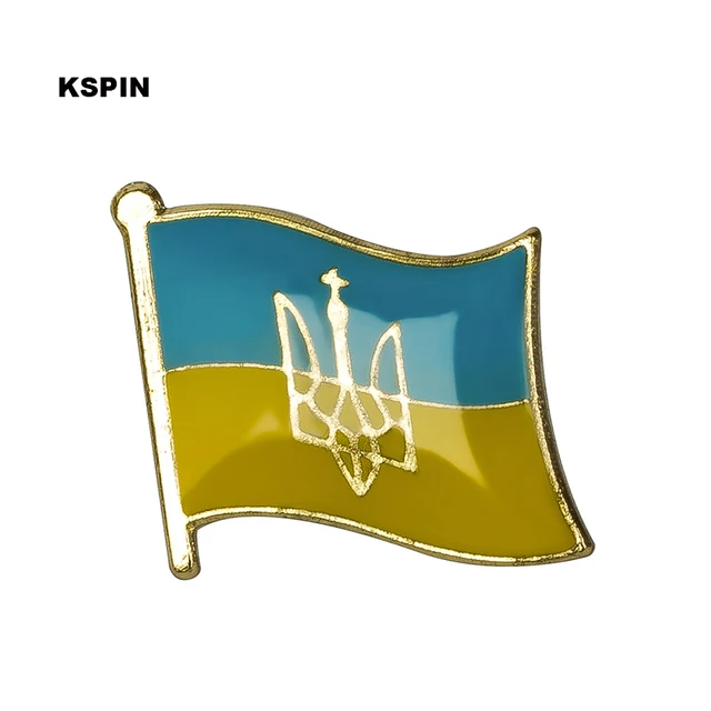 Ukraine Heart Shape Flag Brooches Lapel Pin Flag badge Brooch Pins ...