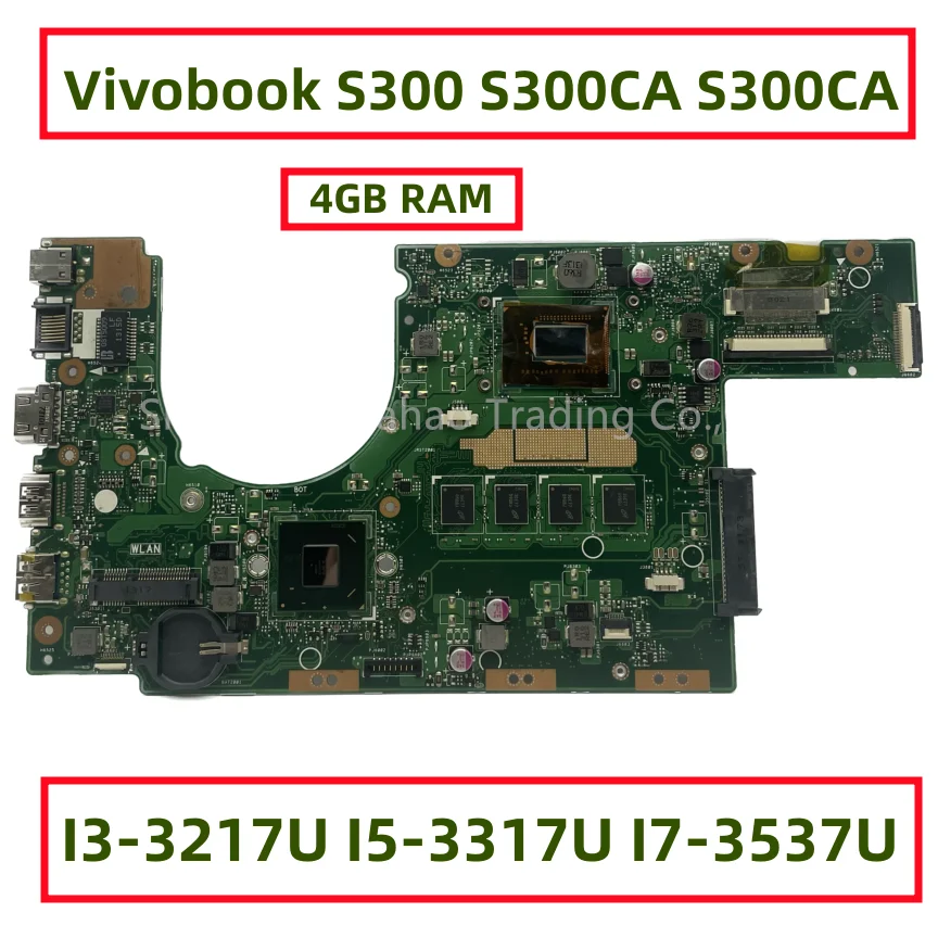 For ASUS Vivobook S300 S300C S300CA Laptop Motherboard With I3-3217U I5 ...