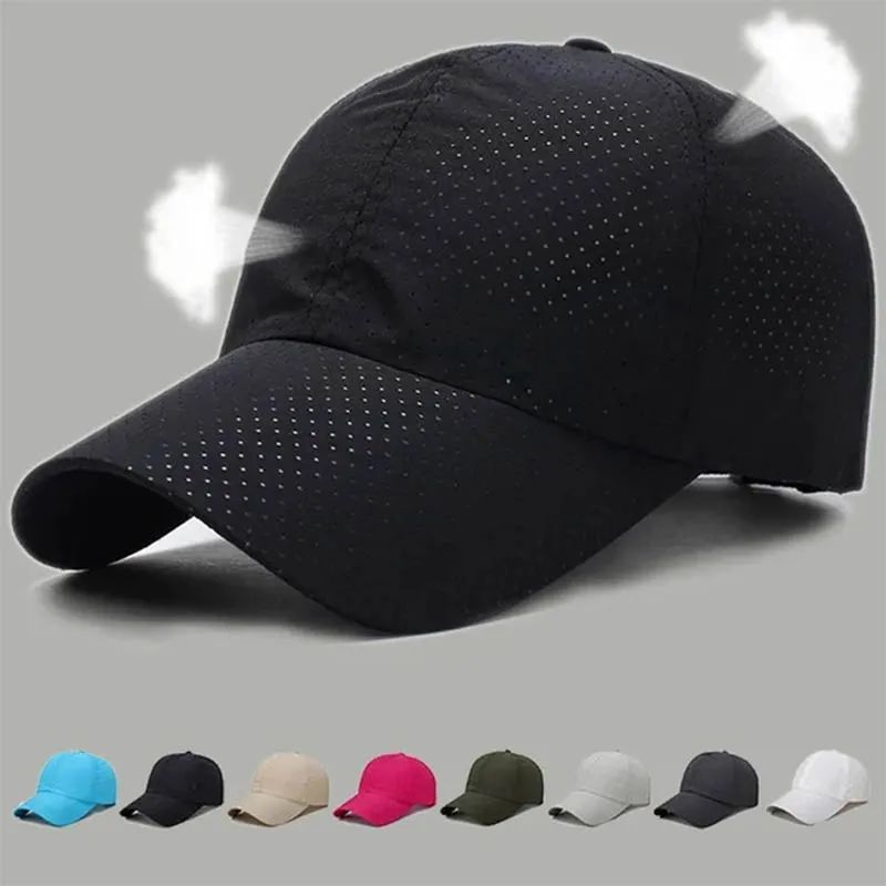 2024 New Summer Men Women Snapback Quick Dry Mesh Baseball Cap Sun Hat ...