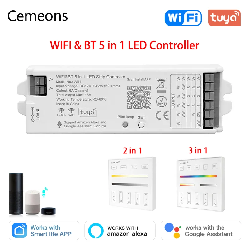 WiFi-LED-Controller-WB5-Smart-WiFi-BT-5-IN-1-2-4GHz-RF-RGBCCT-Wall ...