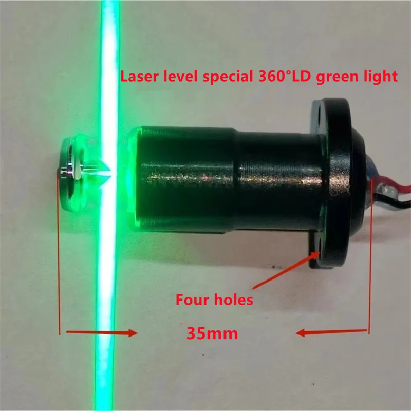 8/12/16 linii poziom lasera LD zielona linia cztery otwory głowica 360 ...