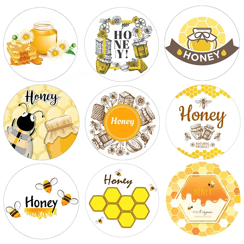 1.8inch Honey Pot Cover Stickers Bee Sweet Honey Round Seal Sticker ...