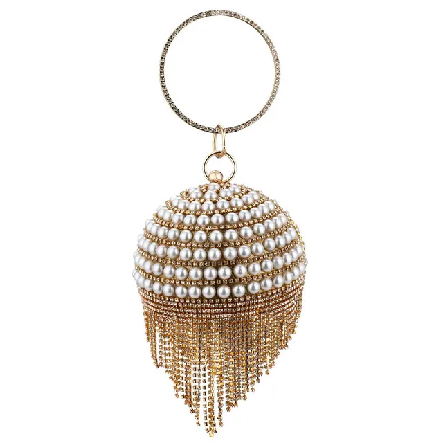 Sliver Diamonds Rhinestone Round Ball Evening Bags For Women 2021 ...