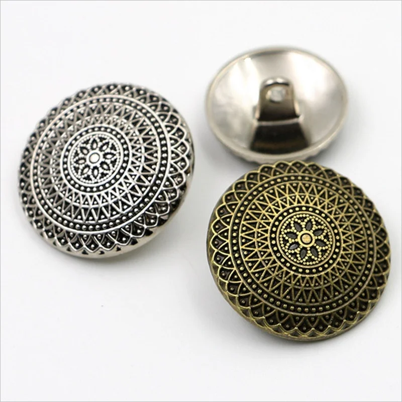 10pcs-Vintage-Pattern-Metal-Shank-Buttons-Coat-Jacket-Windbreaker ...