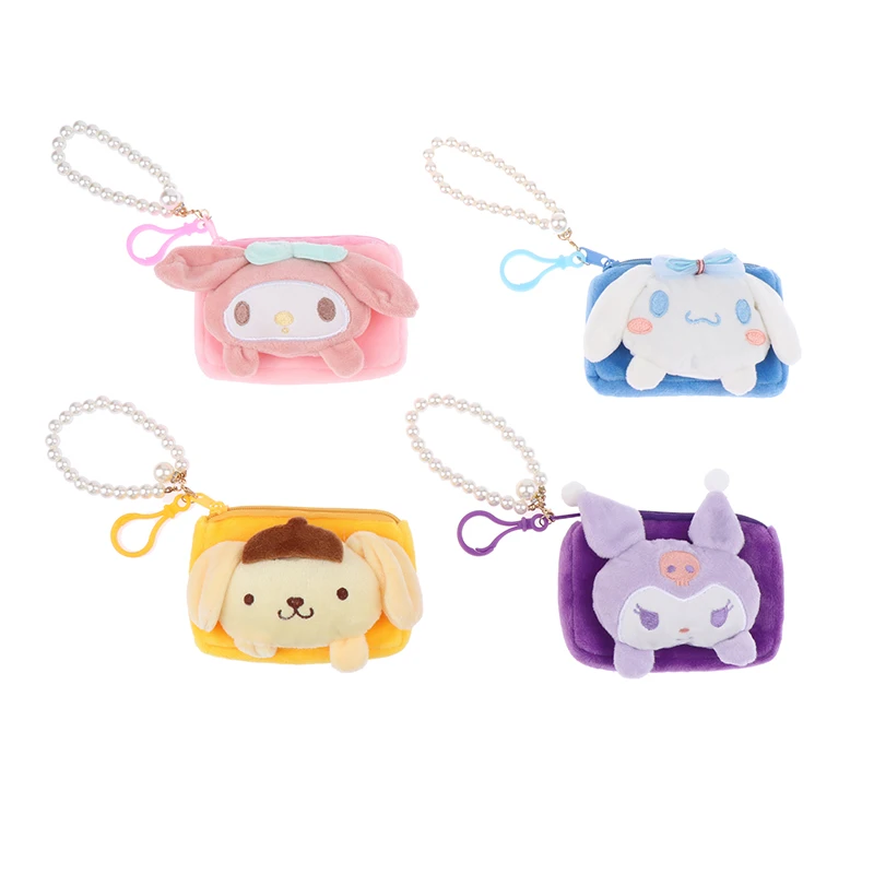 Sanrio-monedero-de-felpa-para-ni-os-colgante-con-cord-n-de-perlas-de ...