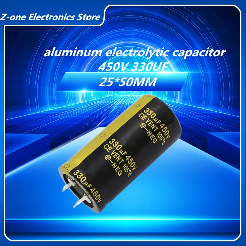 2-5pcs electrolytic capacitors 450V 330UF 25X50MM high-quality ...