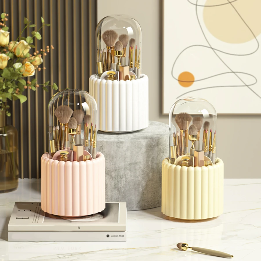 360-Rotating-Cosmetic-Transparent-Storage-Box-Large-Capacity-Makeup ...