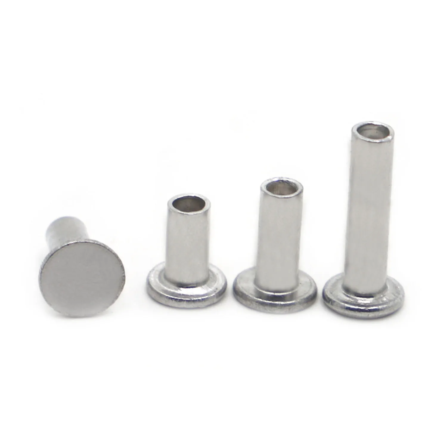 10-50pcs M2 M2.5 M3 M4 M5 M6 Aluminium Flat Truss Head Semi-hollow Bolt ...