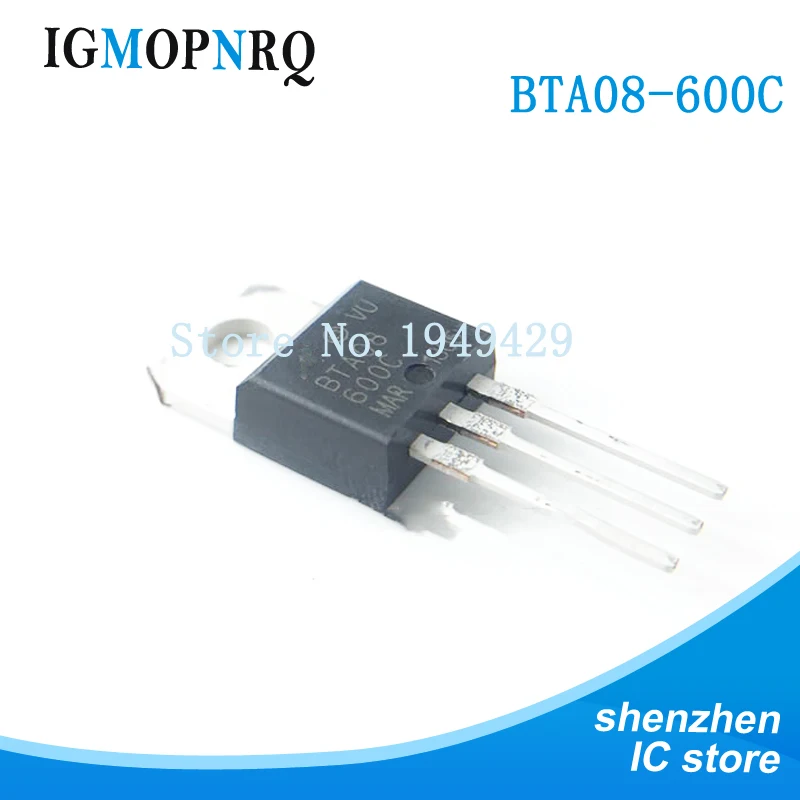 10PCS BTA08-600C TO-220 BTA08-600 TO-220 BTA08 08-600C BTA06-600C BTA06 ...
