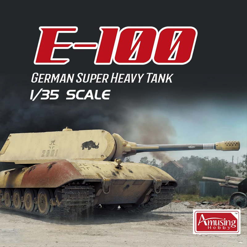 Amusing Hobby 35A046 1/35 E-100 w/Maus turret plastic assembled tank ...
