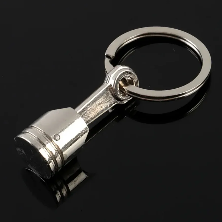 Car Engine Piston Style Keychain Key Ring Creative Metal Piston Model ...