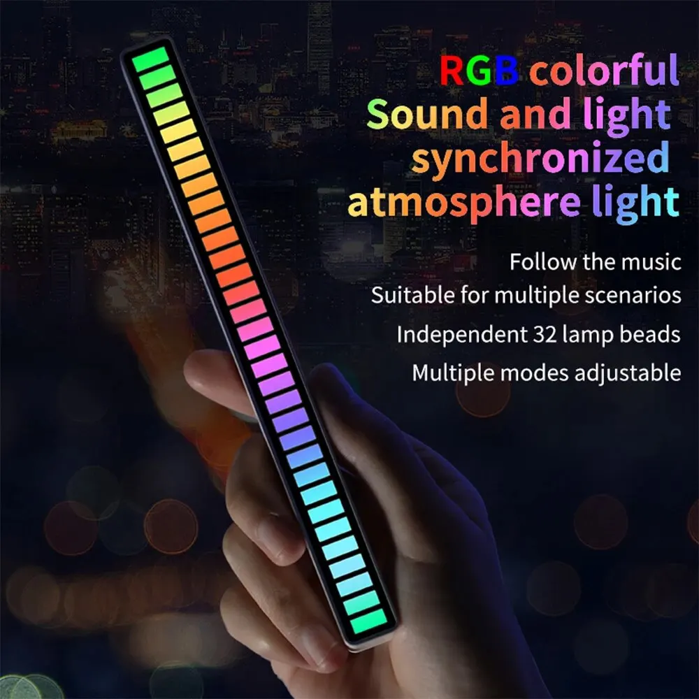 1Pcs-Smart-RGB-Symphony-Sound-Control-LED-Light-Music-Rhythm-Ambient ...