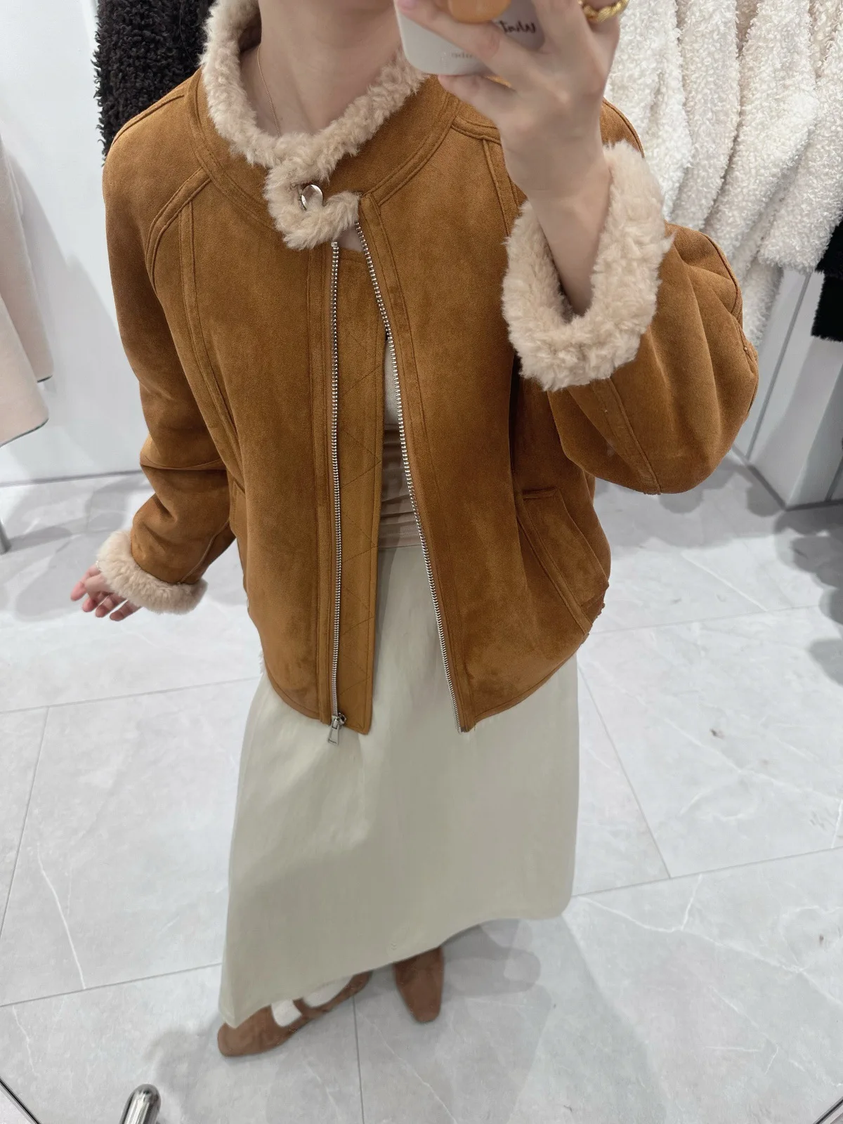 Женская зимняя куртка DUTRIEUX из кашемира | AliExpress