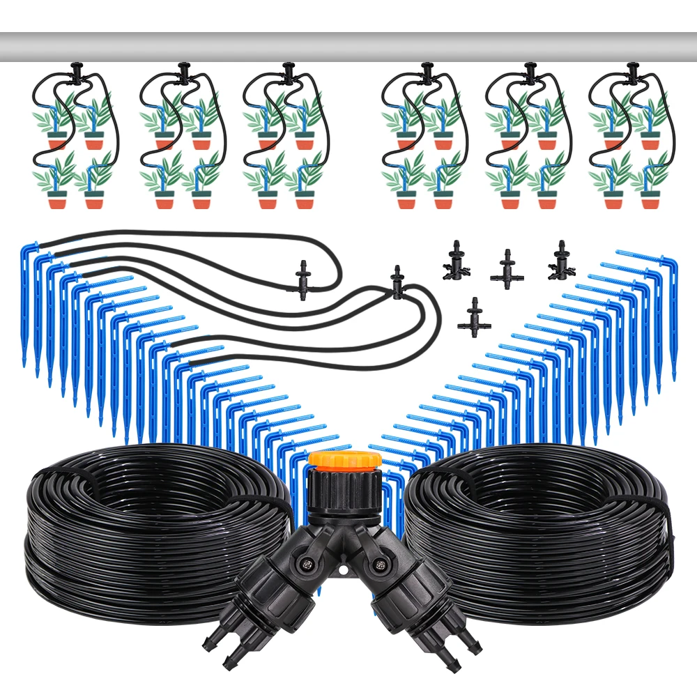 10-100m-1L-H-Dripper-DIY-Drip-Irrigation-System-Automatic-Watering-2 ...