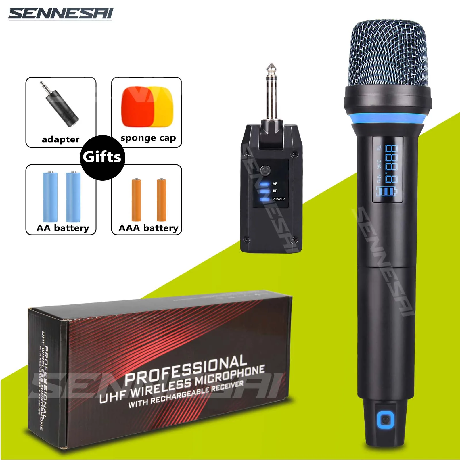 SENNESAI-U777-Wireless-Dynamic-Microphone-Professional-VHF-Handheld ...