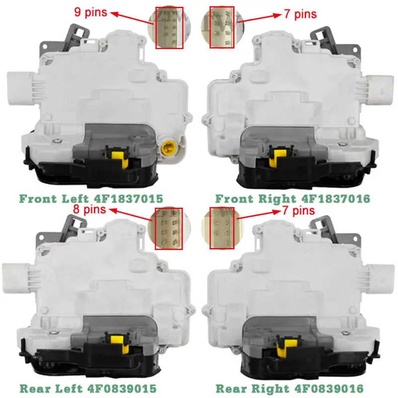 Door Lock Actuator Front Rear Left Right 4F1837015G 4F1837016 4F0839015 ...