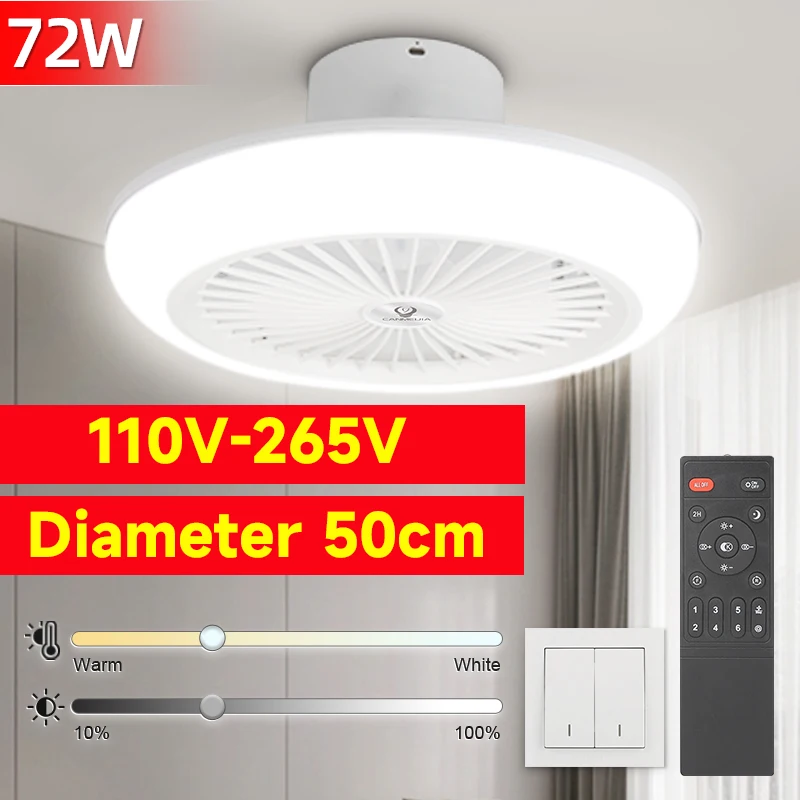 Plafonnier-LED-avec-ventilateur-int-gr-et-t-l-commande-72W-85-265V-3 ...