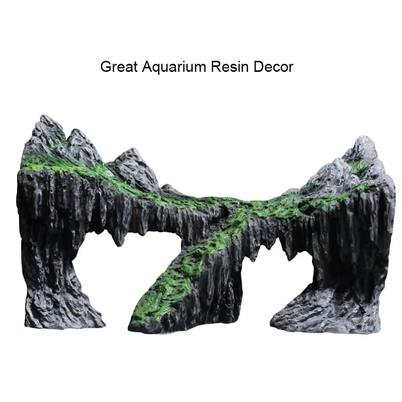 Resin-Creative-Aquarium-Decoration-Fish-Tank-Simulated-Rock-Mountain ...