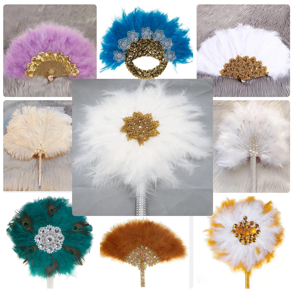 Feather Hand Fan Wedding | African Turkey Feather Fan | Nigerian Hand ...
