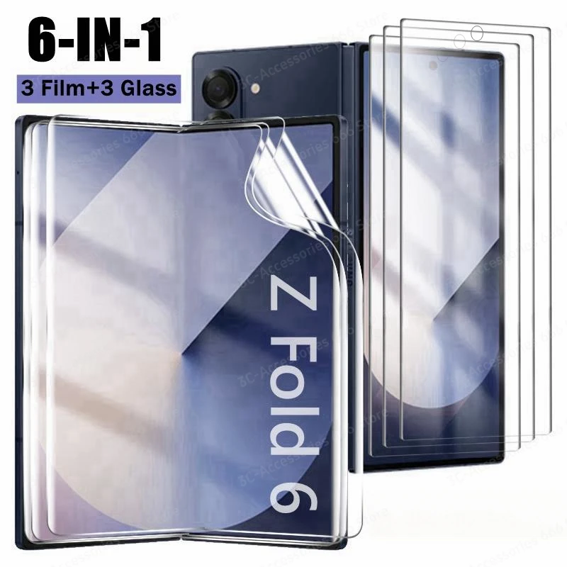 6IN1-Inner-Film-External-Glass-for-Samsung-Galaxy-Z-Fold-6-5-4-3-Screen ...