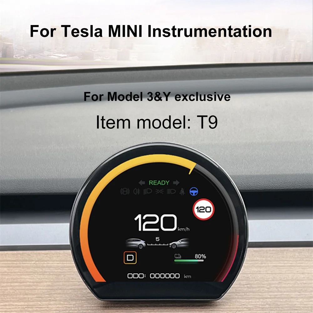 Mini-HUD-para-Tesla-Model-3-Y-medidor-autom-tico-pantalla-LCD-velocidad ...