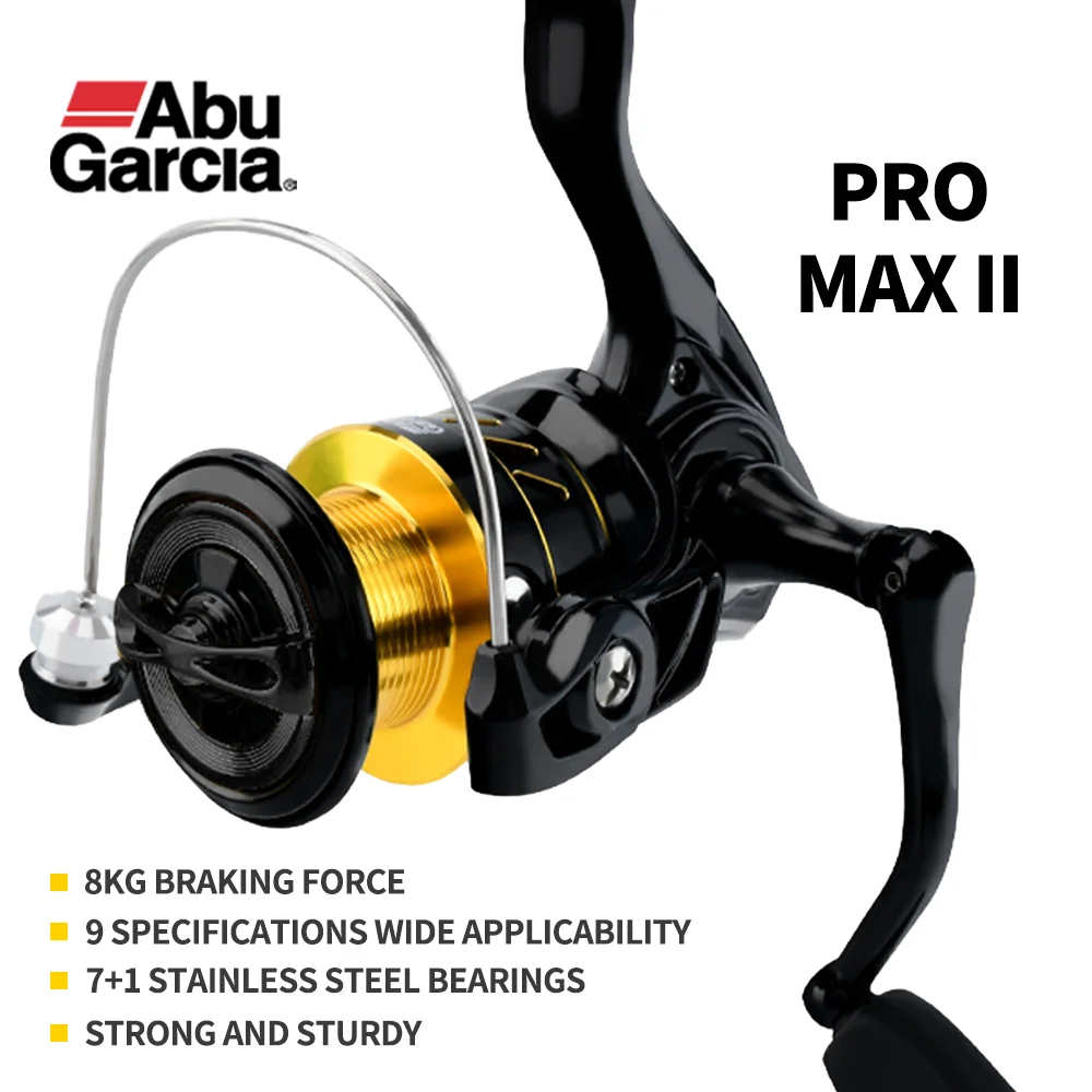 ABU GRACIA PRO MAX PMAX 2 Spinning Fishing Reel PMAX2 7+1BB All metal ...