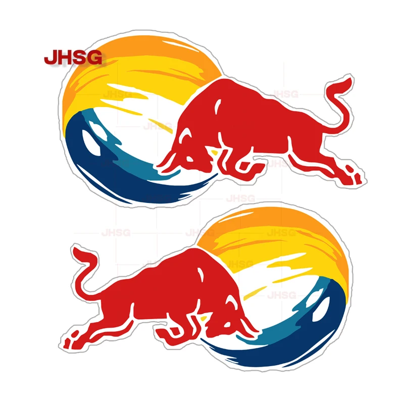 JHSG – autocollant de voiture en forme de taureau, créatif, pare soleil ...