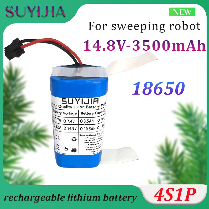 14-8V-3500mAh-4S1P-Rechargeable-Lithium-Battery-18650-Suitable-Vacuum ...