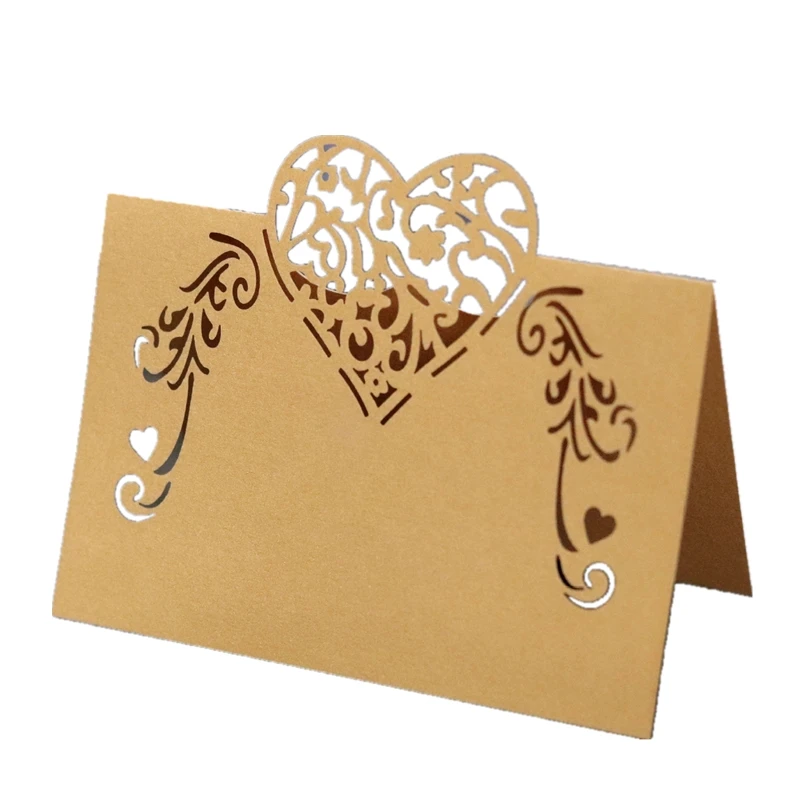 Laser Cut Heart Placecards Wedding Seat Place Holders Memories Made