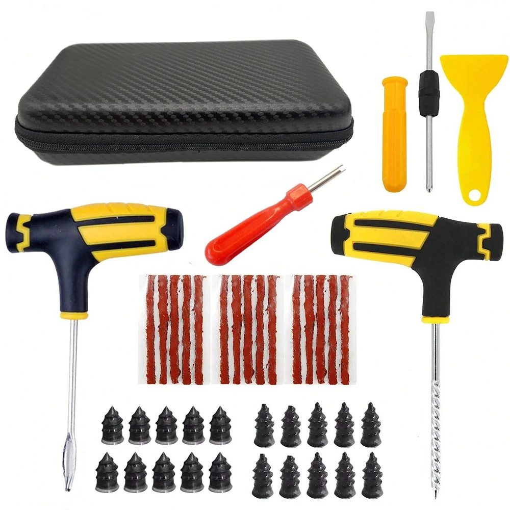 Car-Tire-Repair-Kit-Tubeless-Tyre-Puncture-Repair-Kit-Studding-Tool-Set ...