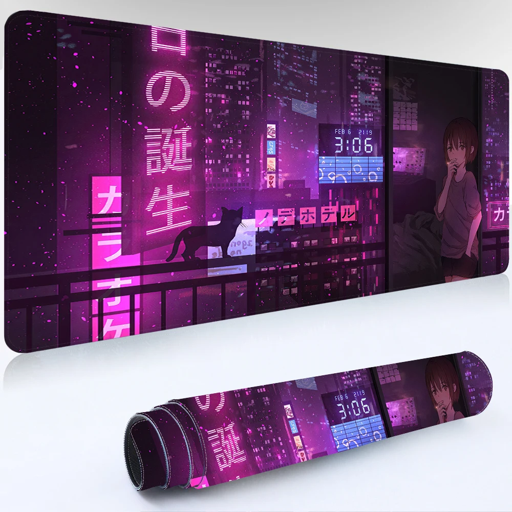 Playmat-Japan-Mouse-Pad-Neon-Desk-Mat-Kawaii-Cute-Gaming-Mats-Purple ...