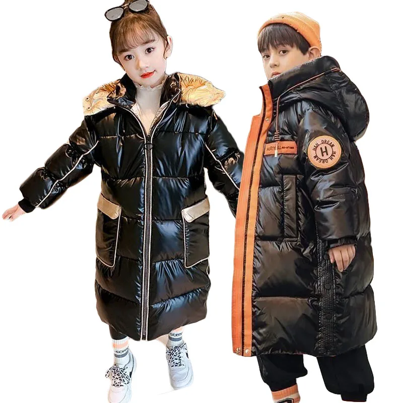 Winter-Kids-Warm-Long-Down-Coats-Girls-Boys-Thick-Plus-Velvet-Jackets ...