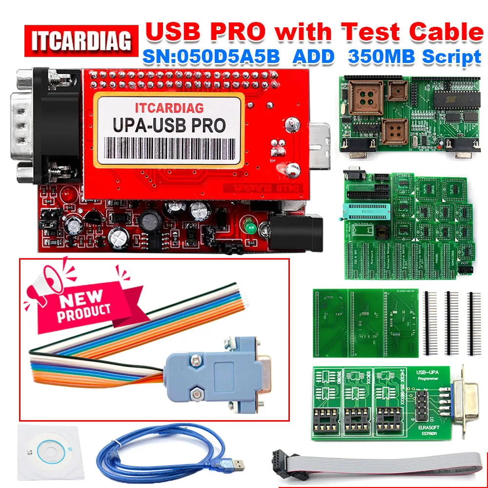 2024-UPA-USB-PRO-SN-050D5A5B-with-Test-Cable-UPA-USB-V1-3-ECU-Chip ...