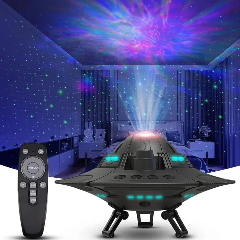 Night-Light-UFO-LED-Star-Projector-Planetarium-Projection-Galaxy-Starry ...