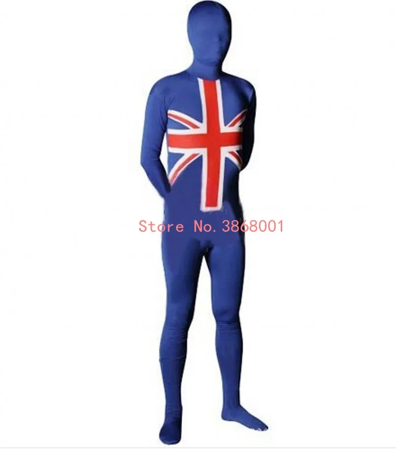 Union Jack UK Flag Zentai catsuit full bodySuit cosplay Fancy Dress ...