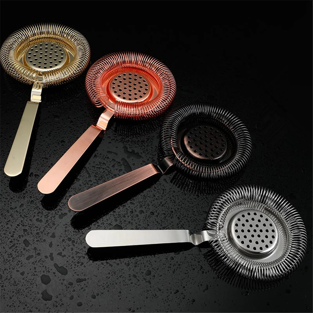 A-o-inoxid-vel-Cocktail-Shaker-Filtro-de-gelo-Wire-Mixed-Drink ...