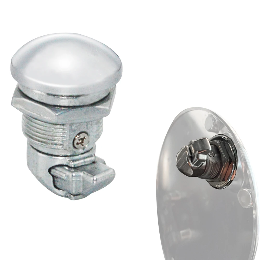 Motorcycle-Chrome-Oil-Cap-Tank-Push-Button-Fuel-Door-Latch-Compatible ...