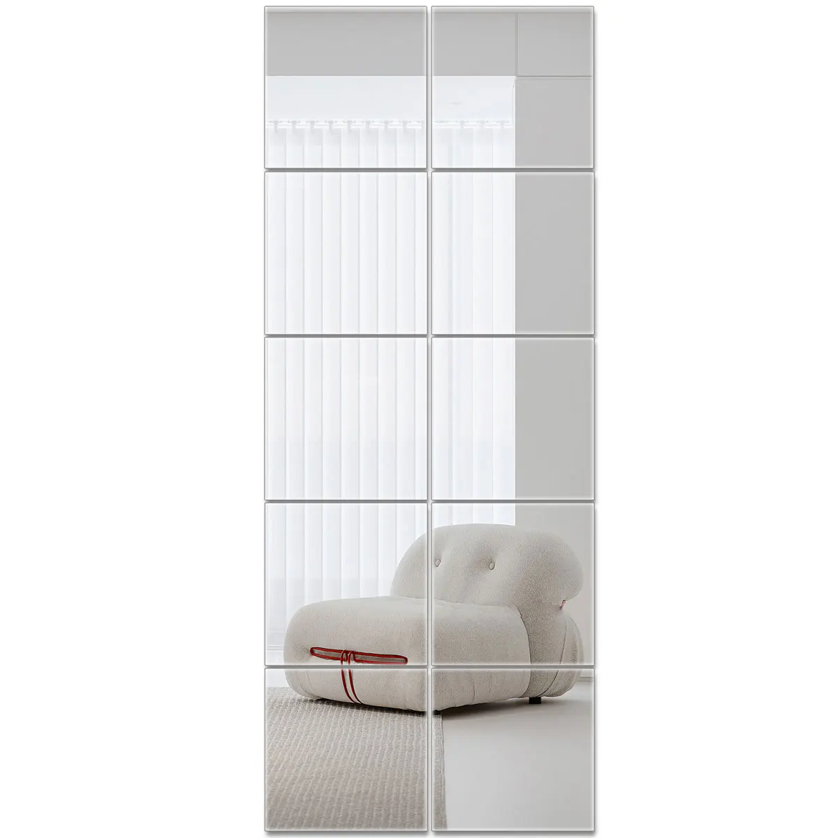 10PCS Mirror Tiles,12x12 Inch Flexible Mirror Sheet,Self Adhesive Self ...