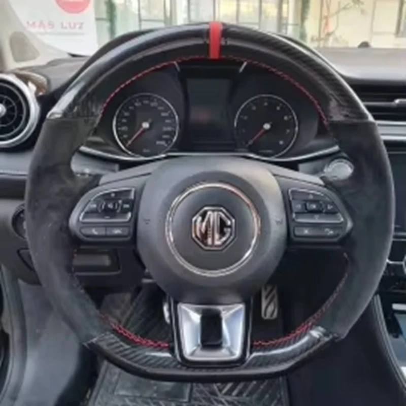 Suede Leather Car Steering Wheel Cover For MG ZS HS GS 5 6 RX5 RX8 ZST ...