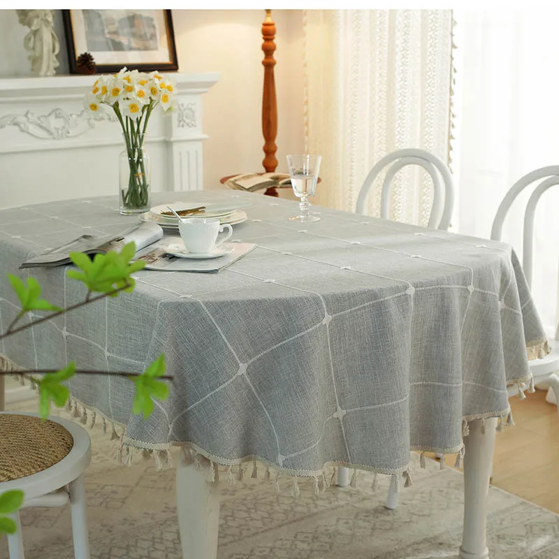 Modern-Oval-Tablecloths-Cotton-Linen-Tablecloths-Fringed-Rectangular ...