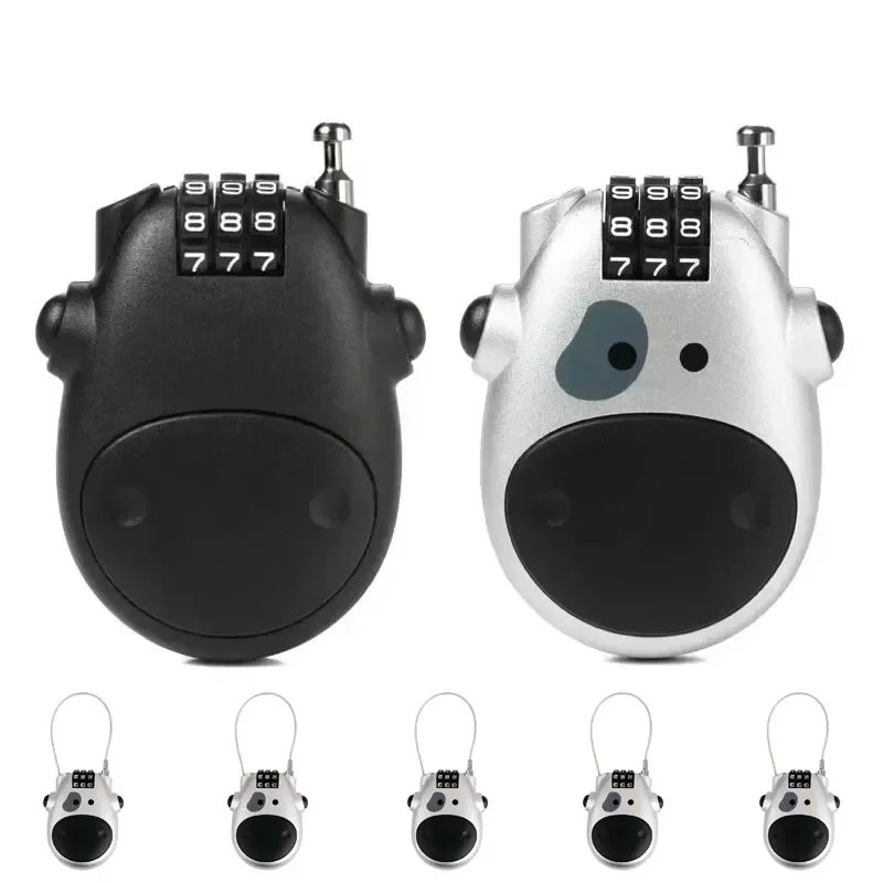 Bicycle-Steel-Cable-Code-Lock-Suitcase-Car-Sled-Telescopic-Wire-Rope ...