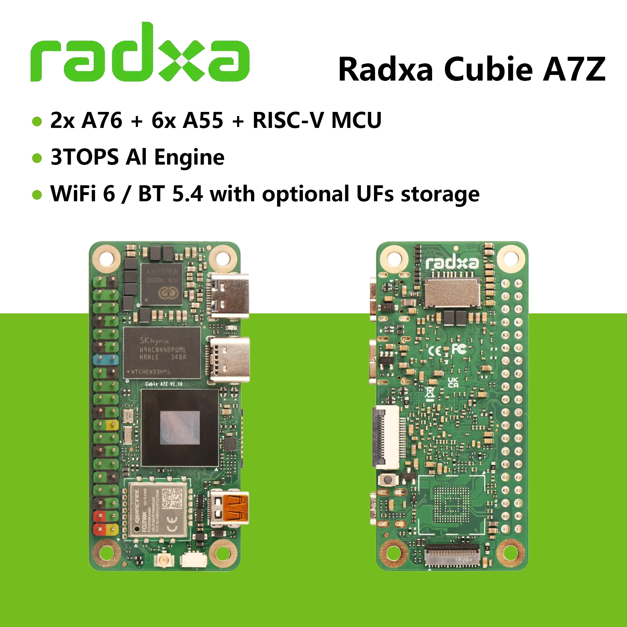 Radxa Cubie A7Z Development Board Allwinner SoC with octa-core CPU ...