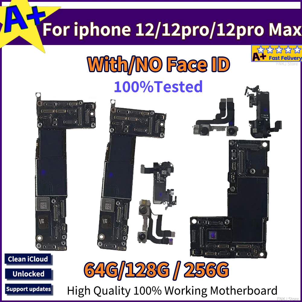 A-Working-Board-For-iPhone-12-12Pro-12-Pro-Max-Motherboard-With-Face-ID ...