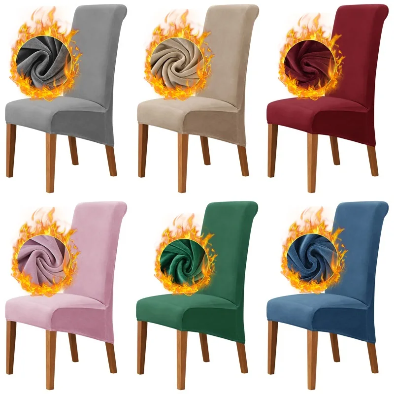 High Back Chair Cover Soft Velvet Chair Covers XL size Spandex Chair ...