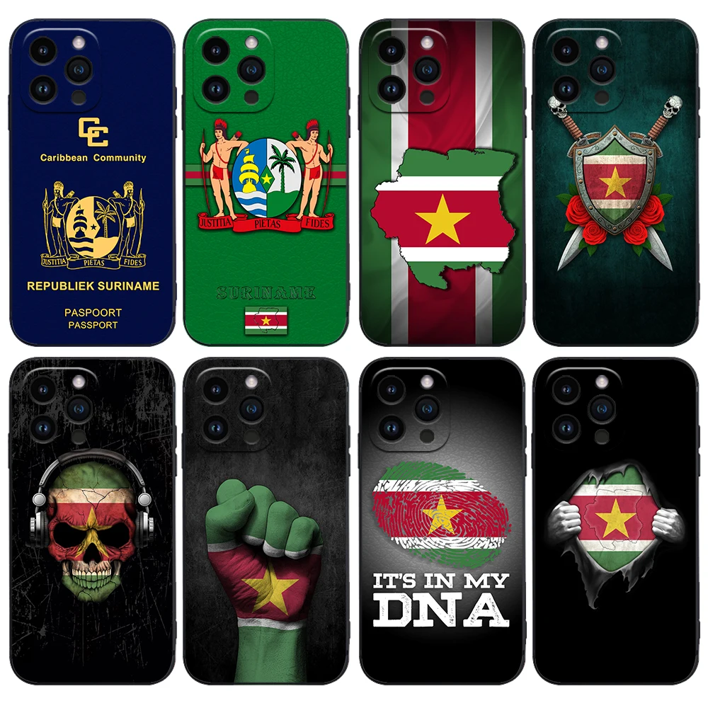 Suriname-Flag-Map-Liquid-Silicone-Cover-Case-for-iPhone-16-15-14-13-12 ...