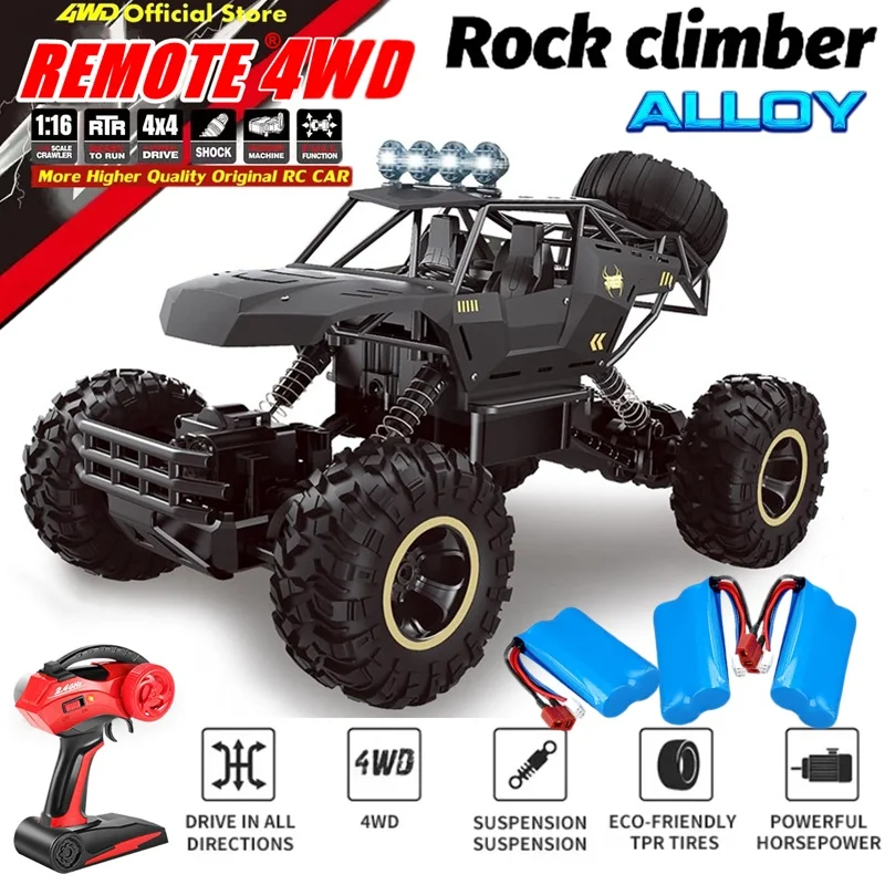 4WD-Remote-Control-Car-With-Led-Lights-Radio-RC-Buggy-Off-Road-Drift ...